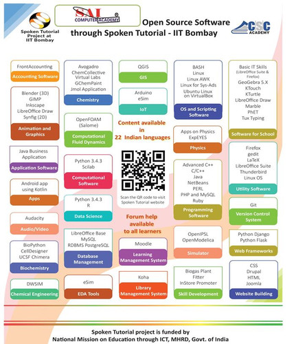IIT Bombay Spoken Tutorial Course | SAI COMPUTER ACADEMY