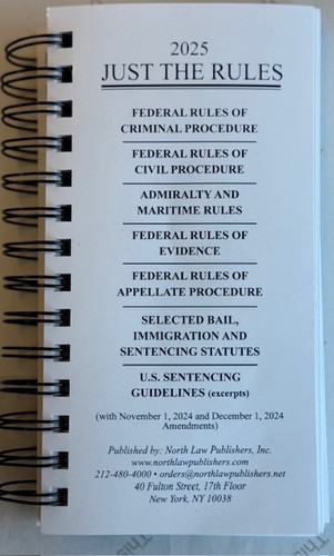 Just The Rules 2025 Edition | northlawpublishers.c