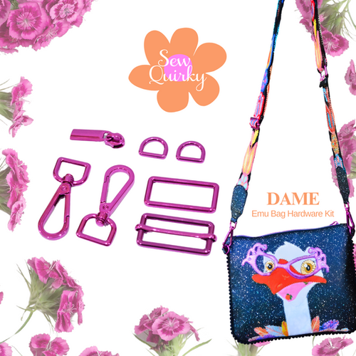 Plum Pink Hardware Kit for Dame Emu Bag | Sew Quirky