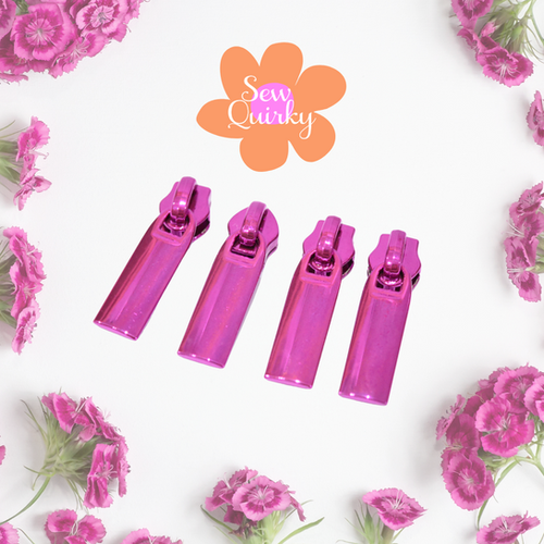 Plum Pink Zipper Pulls | Sew Quirky