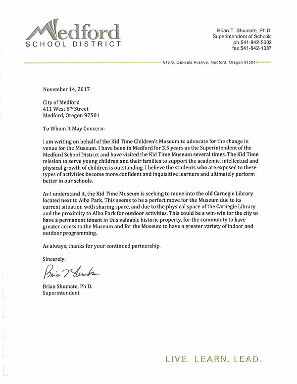 LETTERS OF SUPPORT Kidtime letters-of-support-kidtime