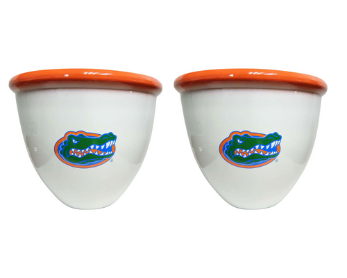 Pair of University of Florida Plastic Gators Pots - White | College ...