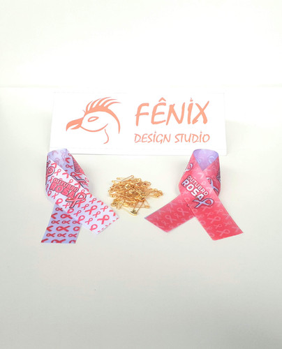 Lacinho Outubro Rosa Personalizado 22 mm | Laço de fita cetim com ...