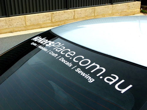 Windscreen Decal Vinyl Cut Letters | makersplace.com.au