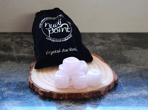 Crystal Ice Rocks (Set of 6) - Rose Quartz | Nudi Point