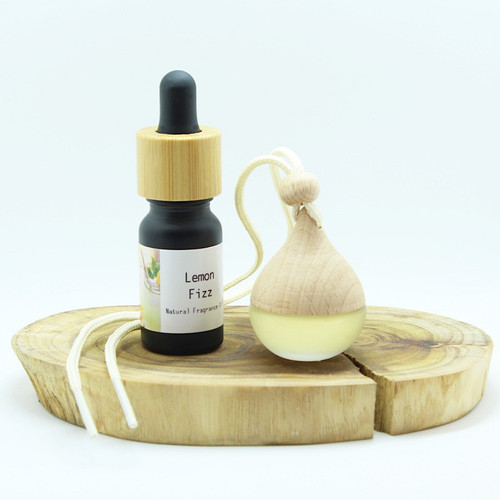 Hanging Car Diffuser with frosted glass (plus 10ml Natural Fragrance ...