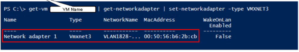 How to change VM NIC Type to VMXNET3 without replacing MAC Address?