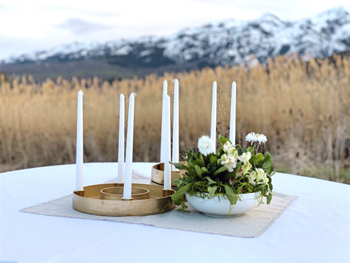 Simple Symmetry Centerpiece Set - Circular table | MtnGreeneryDesign