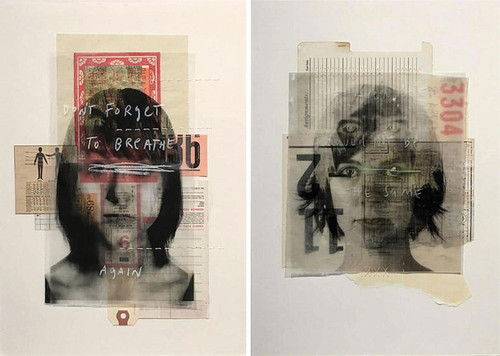Diptych V, 2014. Collage. Mixed Media | Roberto Fonfría | The Art ...