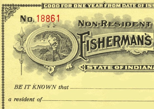 Indiana Hunting and Fishing Licenses 1901-1931 | Logsdon & Co.