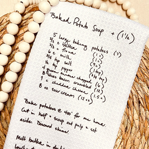 Handwritten Recipe Towel | Nicole Letters
