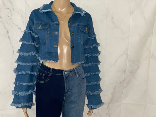 Ruffle Jean Jacket | Street.Stitch