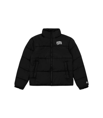 SMALL ARCH LOGO PUFFER JACKET - BLACK | Cafferys