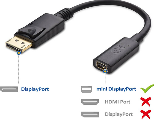 Mini DisplayPort Male to DisplayPort Male Cable | Compu-Cel