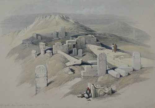 Plate 119 Temple on Gebel Garabe - After David Roberts | DOWLE FINE ART