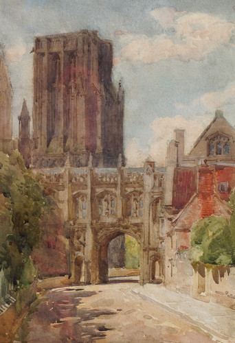 Henry Charles Brewer (1866-1950) - Wells Cathedral and the Chain Gate ...