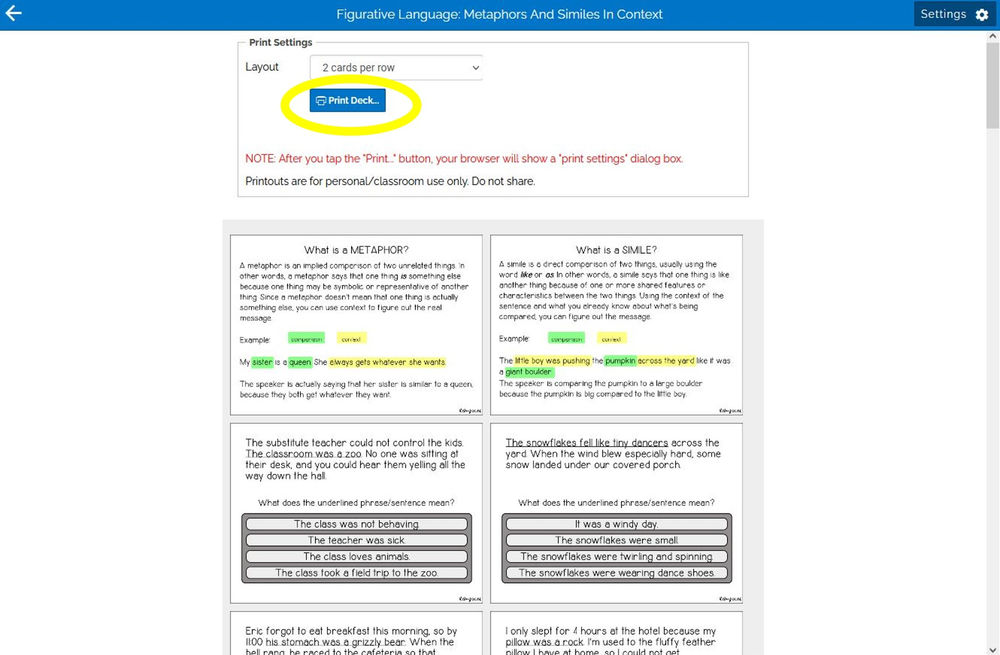 How to Print Boom Cards for Speech Therapy