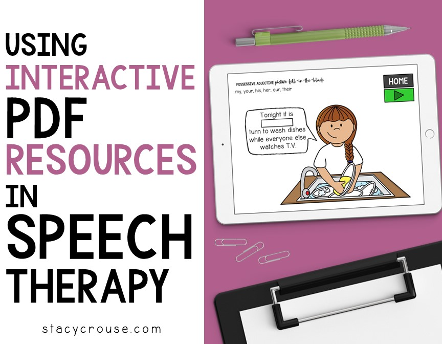 Using Interactive PDF Resources In Speech Therapy