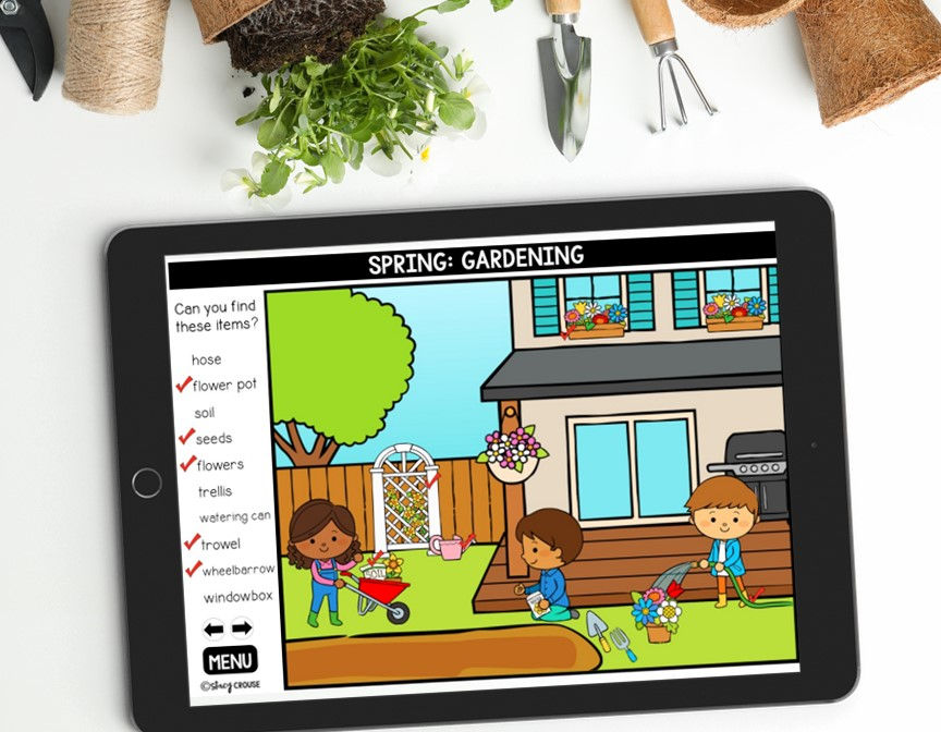 Garden Themed Speech Therapy Activities for Spring and Summer