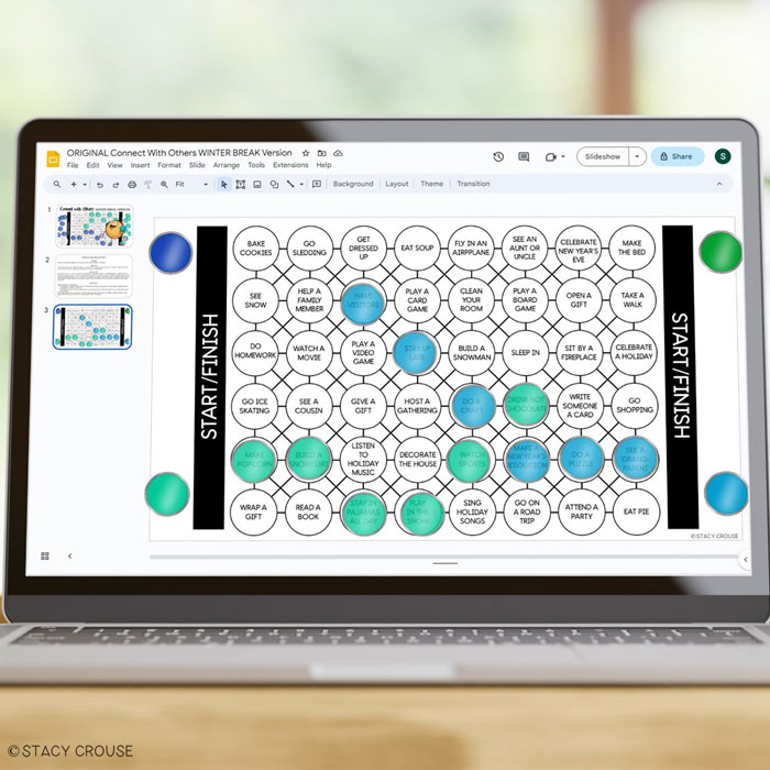Winter Break and New Year's Activities for Speech Therapy