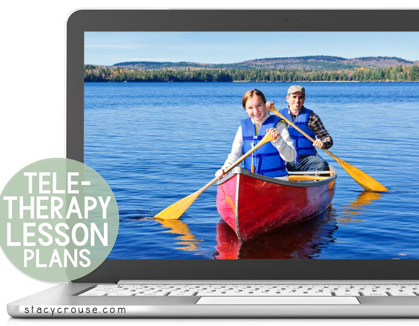 Rain and Water Cycle Themed Activities for Speech Therapy and Teletherapy