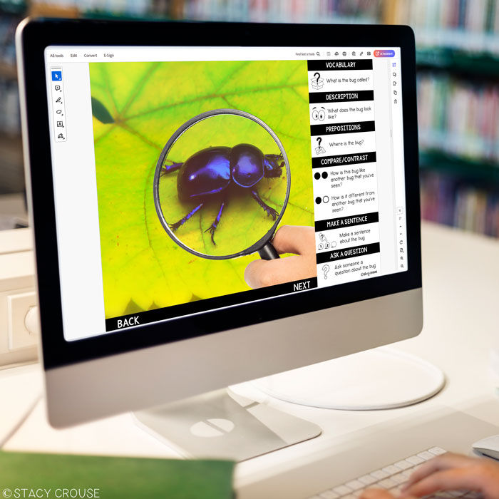 Bug Themed Teletherapy Activities for Spring