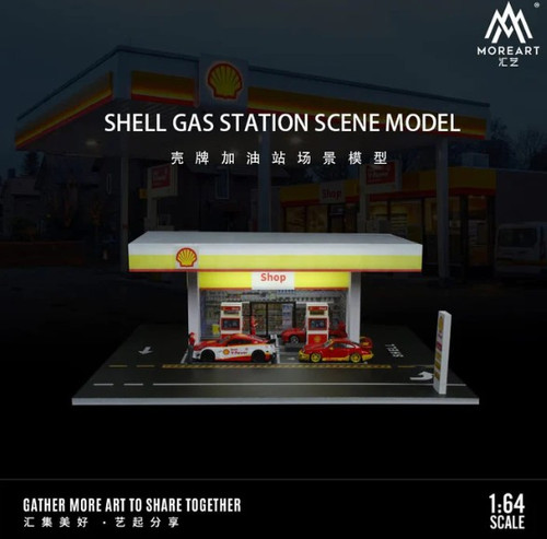 Moreart 1/64 Shell Gas Station with LED Lighting | Ozdiecast Fanatics