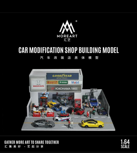 Moreart 1:64 Car Modification Shop with LED Lighting | Ozdiecast Fanatics