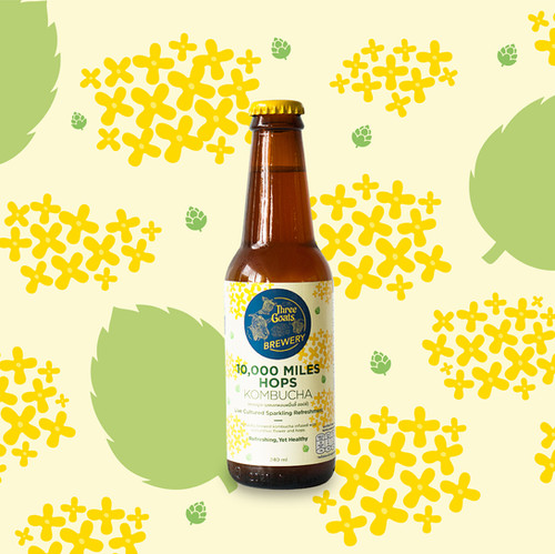 10000 Miles Hops Kombucha | Three Goats Brewery