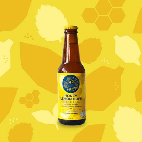 Honey Lemon Hops Kombucha | Three Goats Brewery