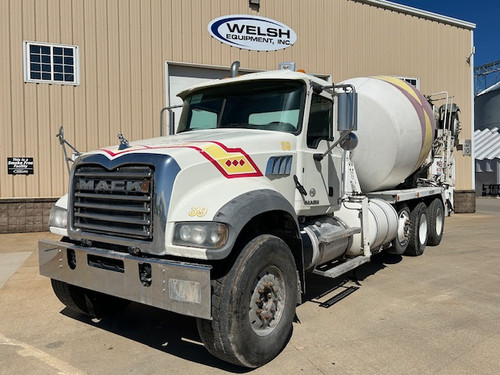 (3) - 2016 Mack GU713 w/ 11yd Housby Bridge Mixer w/ 1 Pusher ...