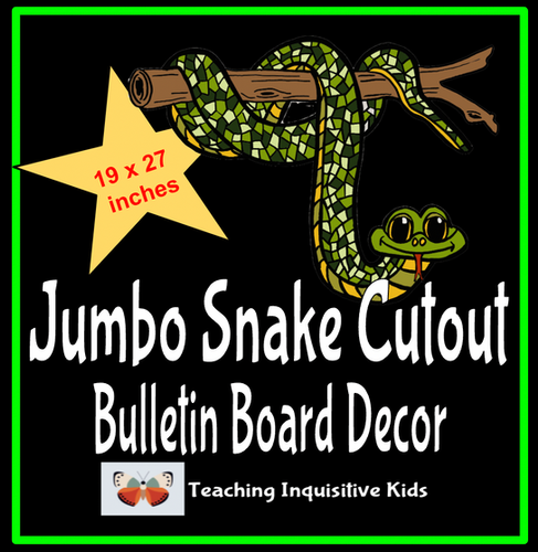 Jumbo Savanna Snake Poster Cutout: Bulletin Board Decor ...