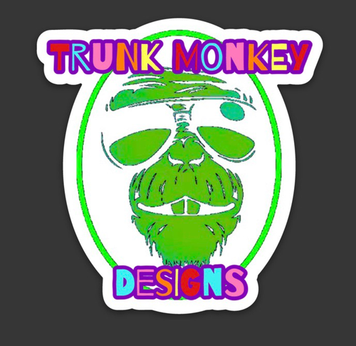 Trunk Monkey Designs Die Cut Sticker Green | Trunk Monkey Designs