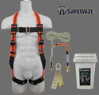 SAFETY HARDNESS FALL PROTECTION KIT IN BUCKET (QTY: 1) | Ideal Polymers