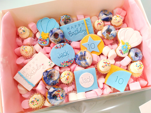 Large Happy Birthday Dessert Box Stars and Hot Air Balloon | mes-petits ...