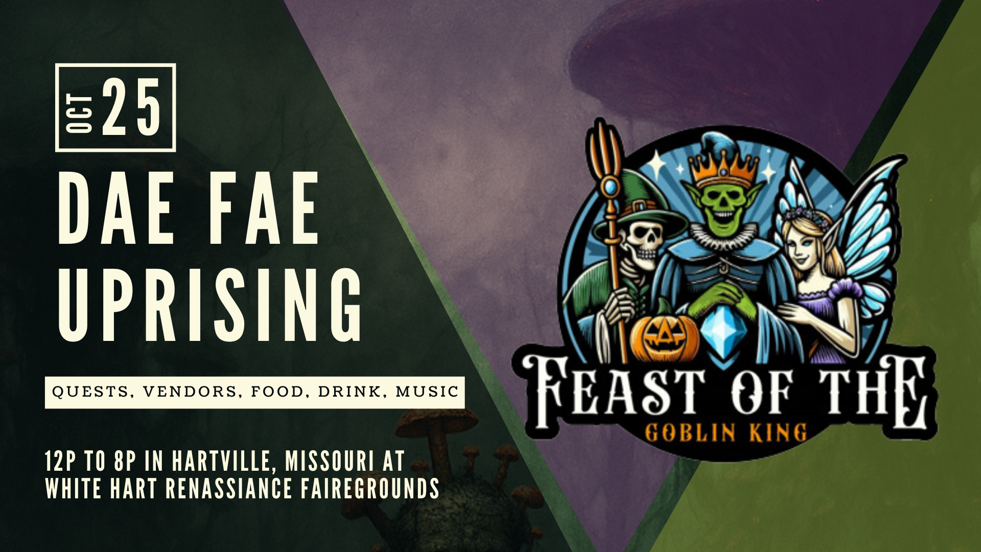 Feast of the Goblin King - Dark Fae Uprising 2025 | White Hart Ren Faire
