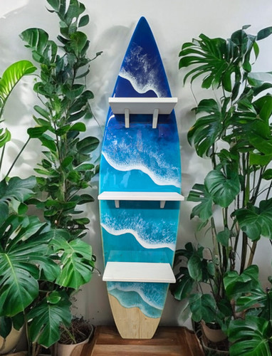 Bespoke Surfboard Shelf 170cm | Resin 2 Art