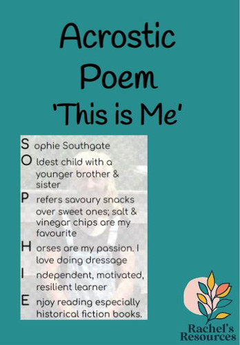 This is Me - Acrostic Poem | Rachel S Resources