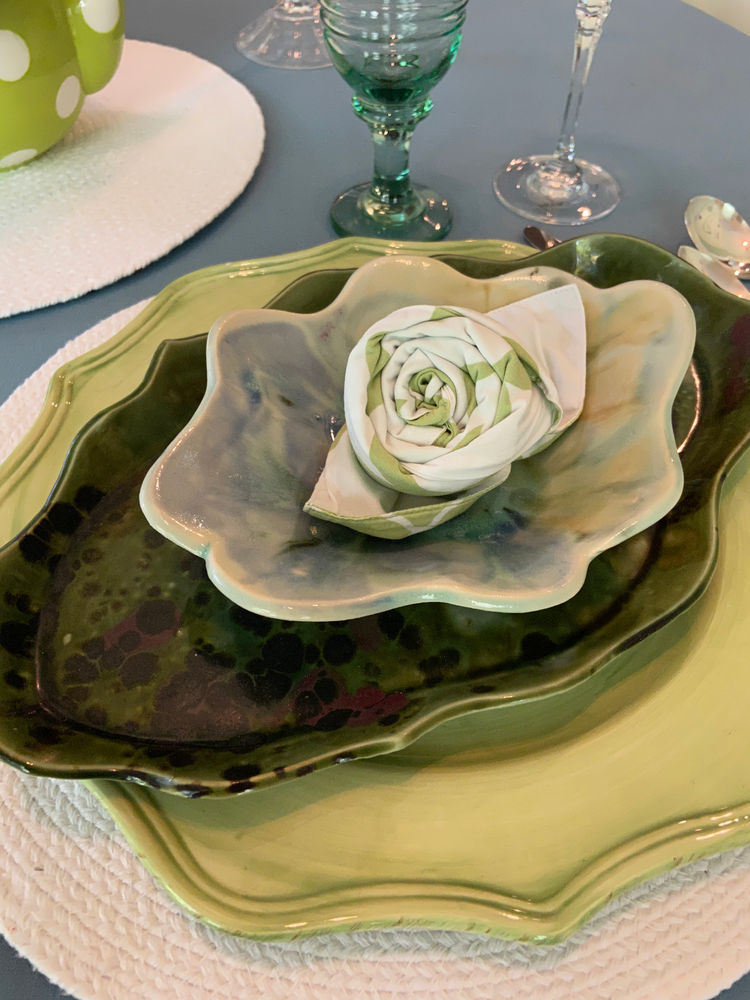 Green, Green Table Setting