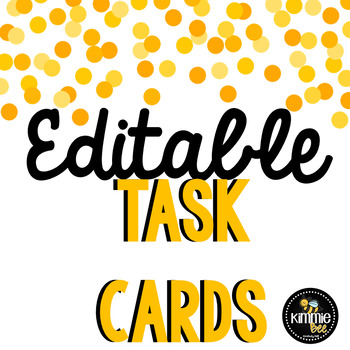 Editable Task Card Set Template with Student Answer Sheet | EdTech Academy