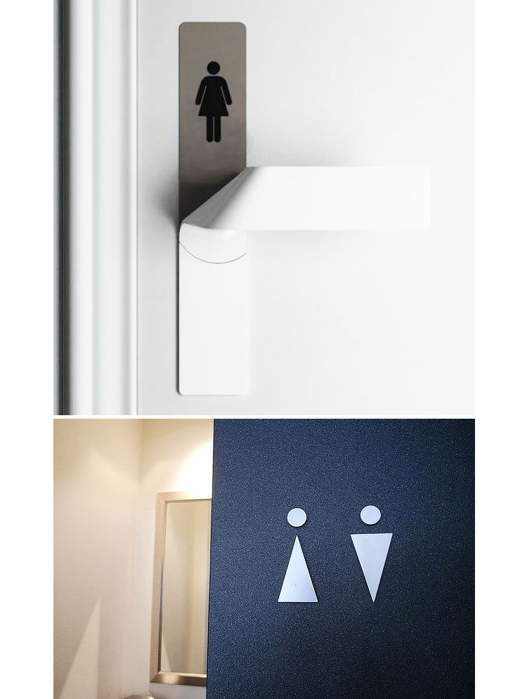 inspirations | unique bathroom signage