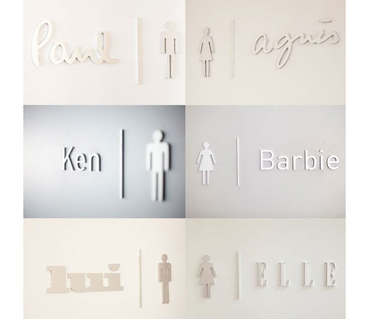 inspirations | unique bathroom signage