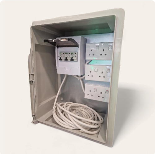 Electrical Box complete with power Sockets and safety Trippers | PetsRUs