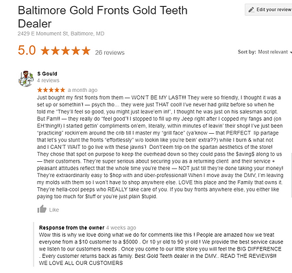 Custom Grillz | Baltimore Gold Fronts | United States