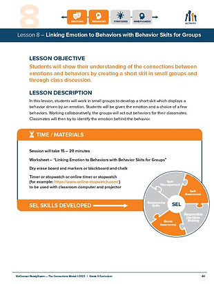 KidConnect SEL Curriculum | The Connections Model