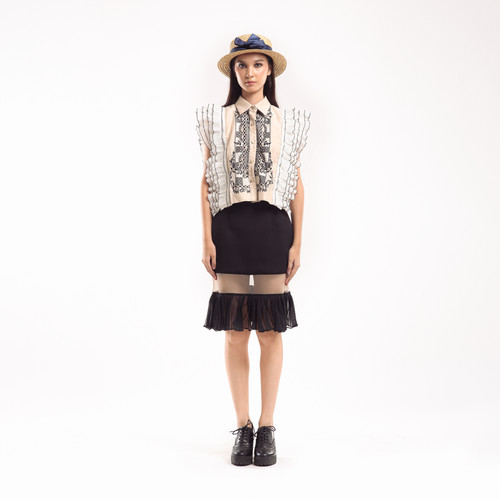 Mercedes Barong Crop Top | Happy Andrada