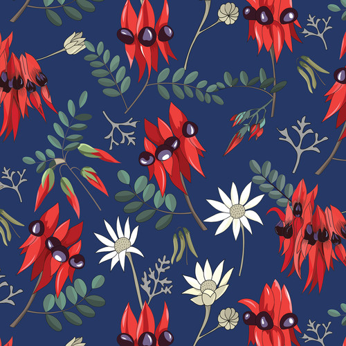 Stuart desert peas print quilting cotton | House of Jackson