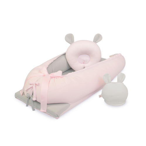 Pack mini colecho oso Kaligo Maternidad Rosa pastel/Ceniza | Shop Sin ...