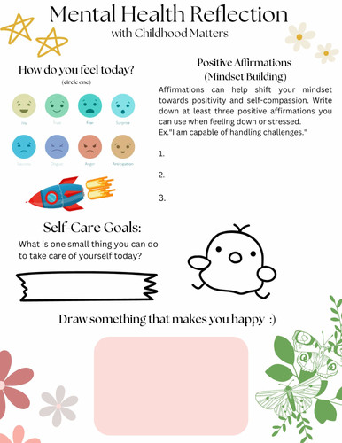 Mental Health Reflection | Childhood Matters