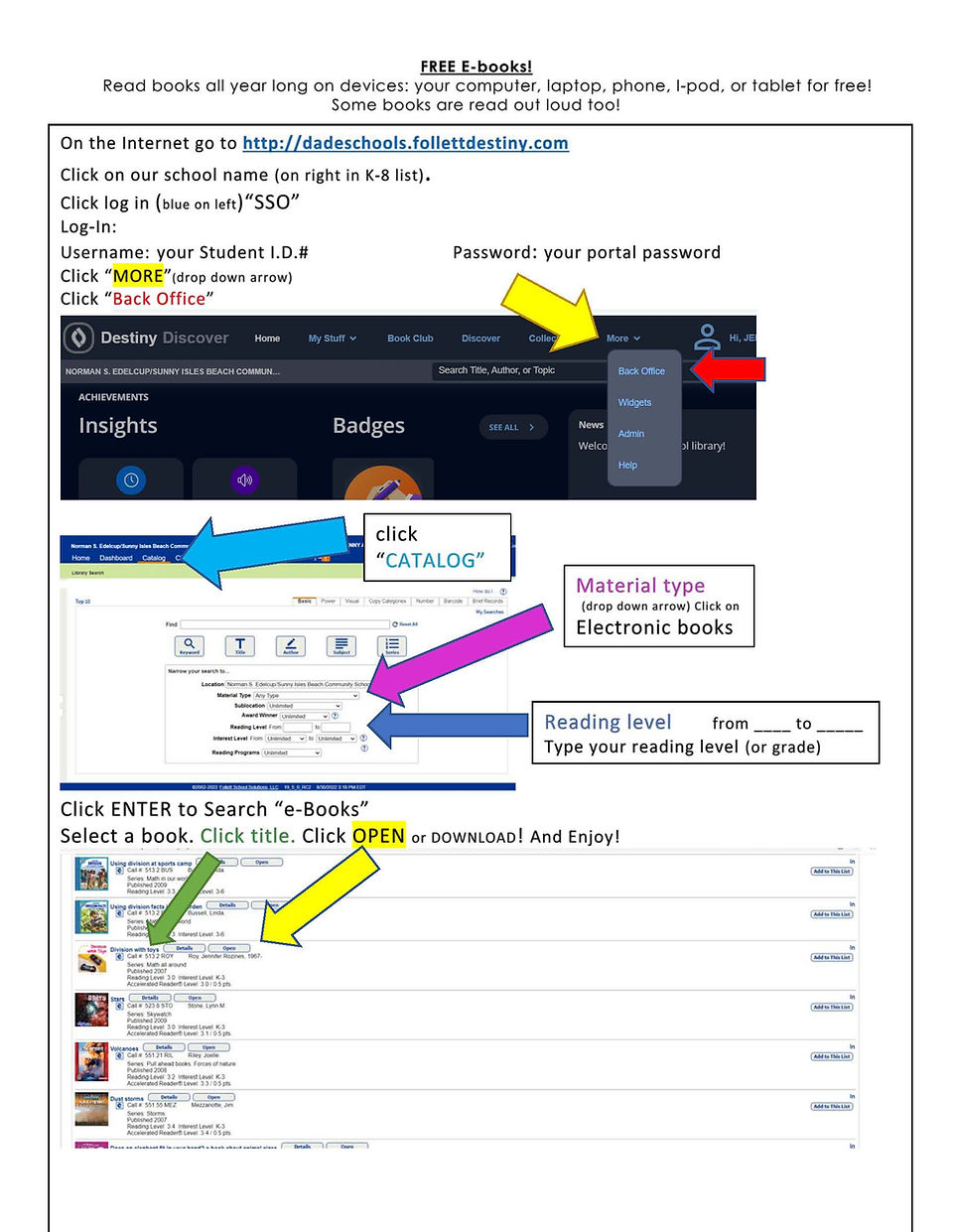 E-book Directions | Air Base K-8 Center